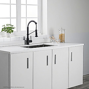 Kraus KPF-1610MB Bolden 18-Inch Commercial Kitchen Faucet with Dual Function Pull-Down Sprayhead in all-Brite Finish, 18 inch, Matte Black