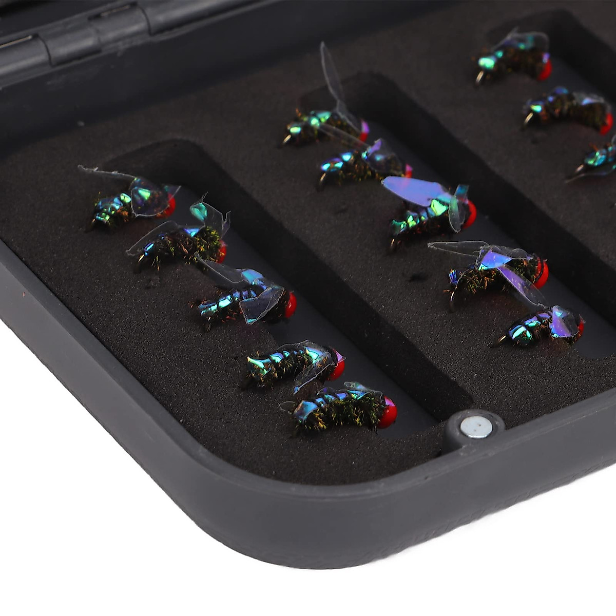 SPYMINNPOO Fly Fishing Lures Kit,40Pcs Fly Fishing Lures Bait with Storage Box High Carbon Steel Hook for Trout Bass Fishing Fishing Supplies