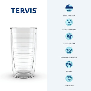 Tervis Turtle Pattern Made in USA Double Walled Insulated Tumbler Cup Keeps Drinks Cold & Hot, 16oz, Classic