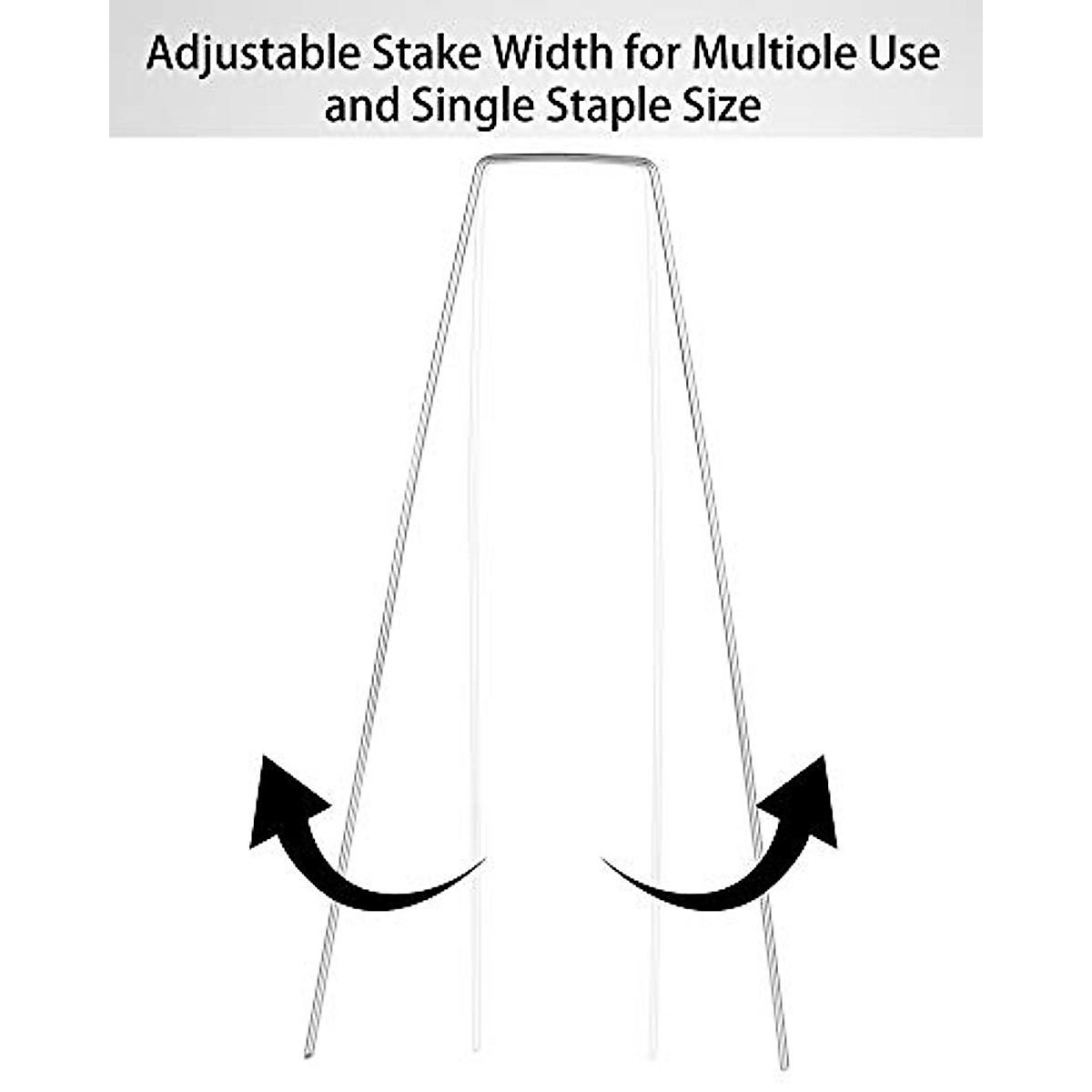 LANIAKEA Garden Stakes 8 Inch Metal Garden Staples 200 Pack Galvanized Landscape Pins Heavy Duty Landscape Stakes for Gardening Fence Landscape Ground Cover