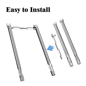 Petrirufun 69785 Grill Burner for Weber Spirit I & II 200 Series, Grill Replacement Parts for Spirit E210 E220 Spirit S210 S220 Gas Grills with Up Front Control Tube, Stainless Steel