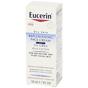 Eucerin Replenishing Skin Relief Face Cream (with 5% Urea) (50ml, Dermatalogical Skincare, Fragrance Free) by Eucerin
