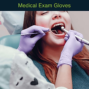 Lilac Nitrile Disposable Gloves - 200 Count - 3 Mil Nitrile Gloves X Small - Powder and Latex Free Rubber Gloves - Surgical Medical Exam Gloves - Food Safe Cooking Gloves