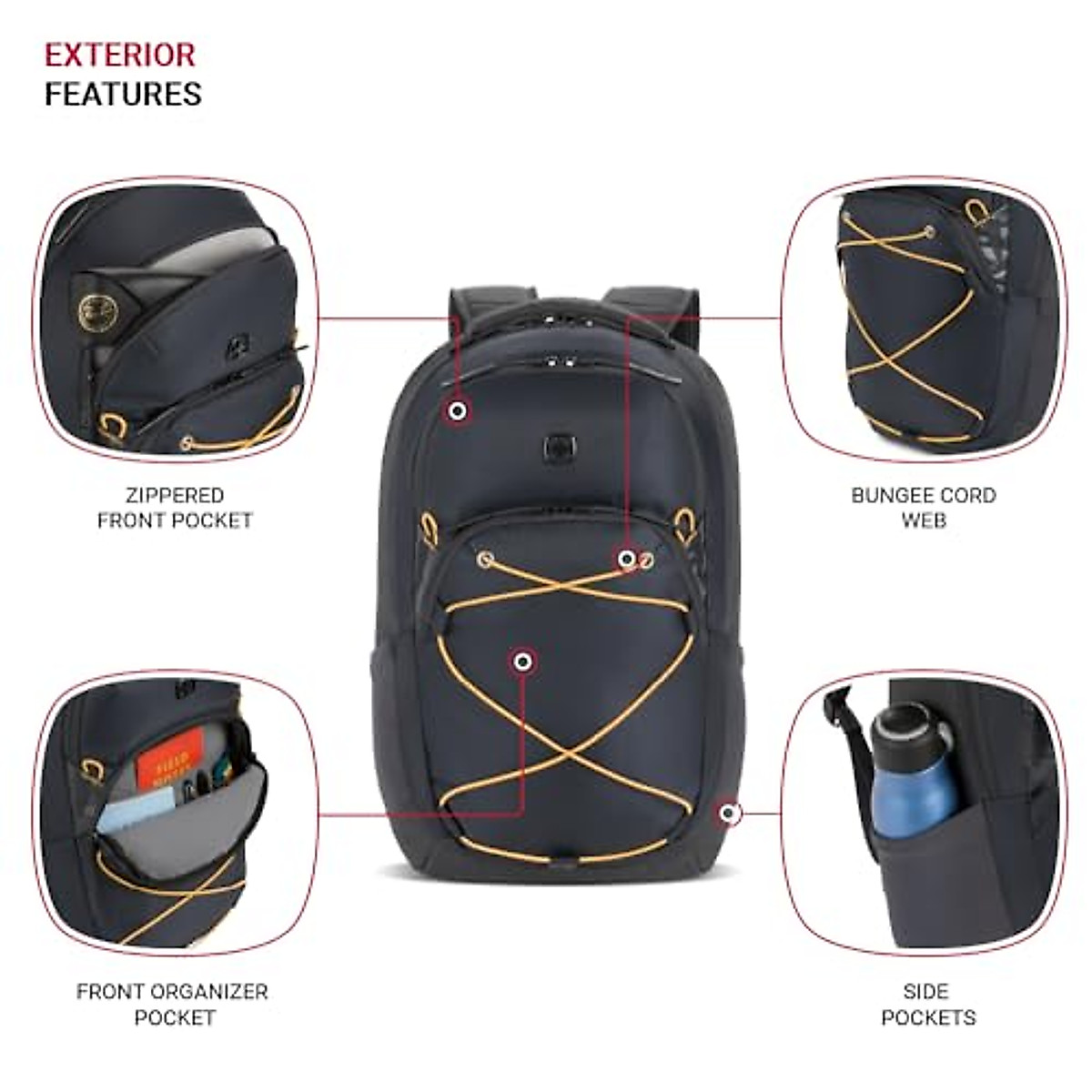 SwissGear 8175 Laptop Backpack, Charcoal Heather, 18 Inches