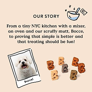 Bocce's Bakery Oven Baked Bedtime Tea Treats for Dogs, Wheat-Free Everyday Dog Treats, Made with Real Ingredients, Baked in The USA, All-Natural Biscuits, Banana, Vanilla, & Lavender, 5 oz