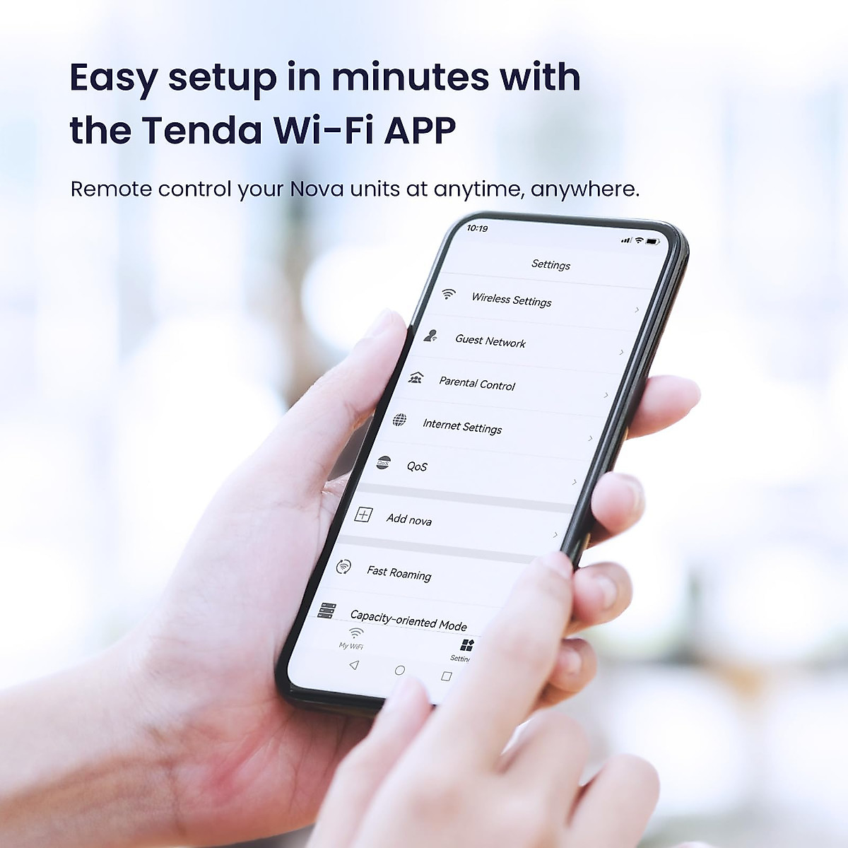Tenda Nova Mesh WiFi System (MW6)-Up to 6000 sq.ft. Whole Home Coverage, WiFi Router and Extender Replacement, Gigabit Mesh Router for Wireless Internet, Works with Alexa, Parental Controls, 3-pack