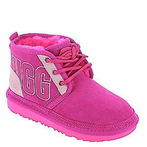 UGG Unisex-Child Neumel Graphic Outline Boot, Pink-multi, 2 Big Kid