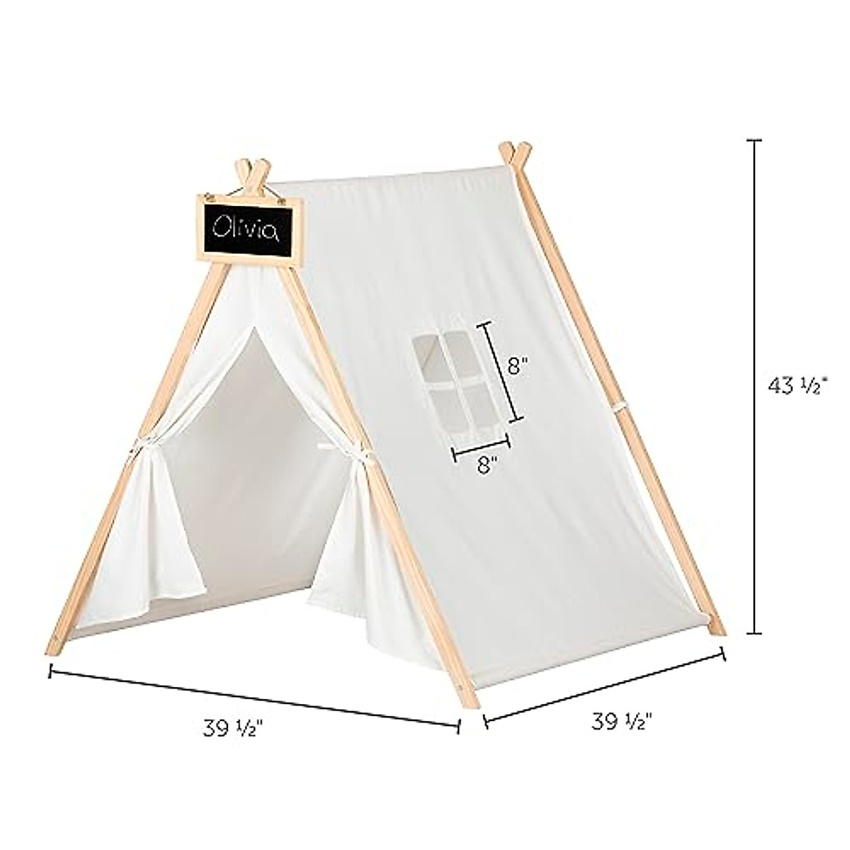 South Shore Sweedi Organic Cotton and Pine Play Tent with Chalkboard