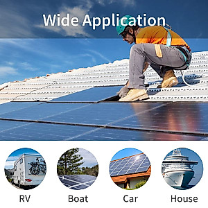 ELFCULB Solar Panel Extension Cable-1Pair 10AWG 10FT Solar Extension Cable Black＆Red with Male/Female Connectors Solar Panel PV Cable Wire with Extra Pair of Connectors Solar Panel Adaptor Kit