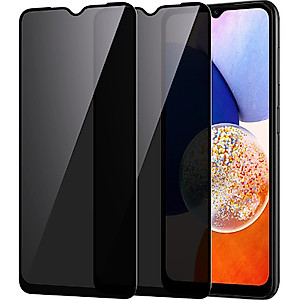 YWXTW for Samsung Galaxy A14 5G Privacy Screen Protector, Upgraded Anti-Spy 9H Tempered Glass Screen Protector Compatible with Galaxy A14, 2-Pack
