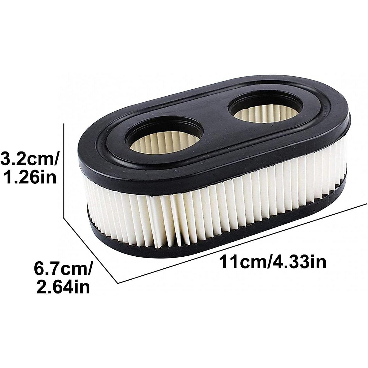 QZVCGSTA Briggs and Stratton Air Filter 593260, 593260 Lawn Mower Air Filter Briggs and Stratton 550ex 675exi 725exi Series Engines Model and More,Lawn Mower Replacement Parts (4PCS)