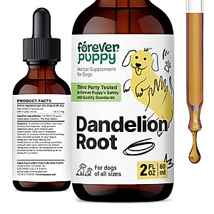 Dandelion Root Tincture for Dogs - Liver Support for Dogs w/Dandelion Root - Dog Food Supplements for Liver Health - Herbal Vitamins and Supplements for Liver Detox and Cleanse - 2 oz