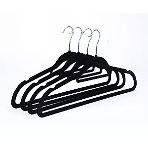 Dynamic-A Non-Slip Velvet Hangers, Suit Hangers Ultra Thin Space Saving 360 Degree Swivel Hook, Strong and Durable Clothes Hangers, (30 Pack)