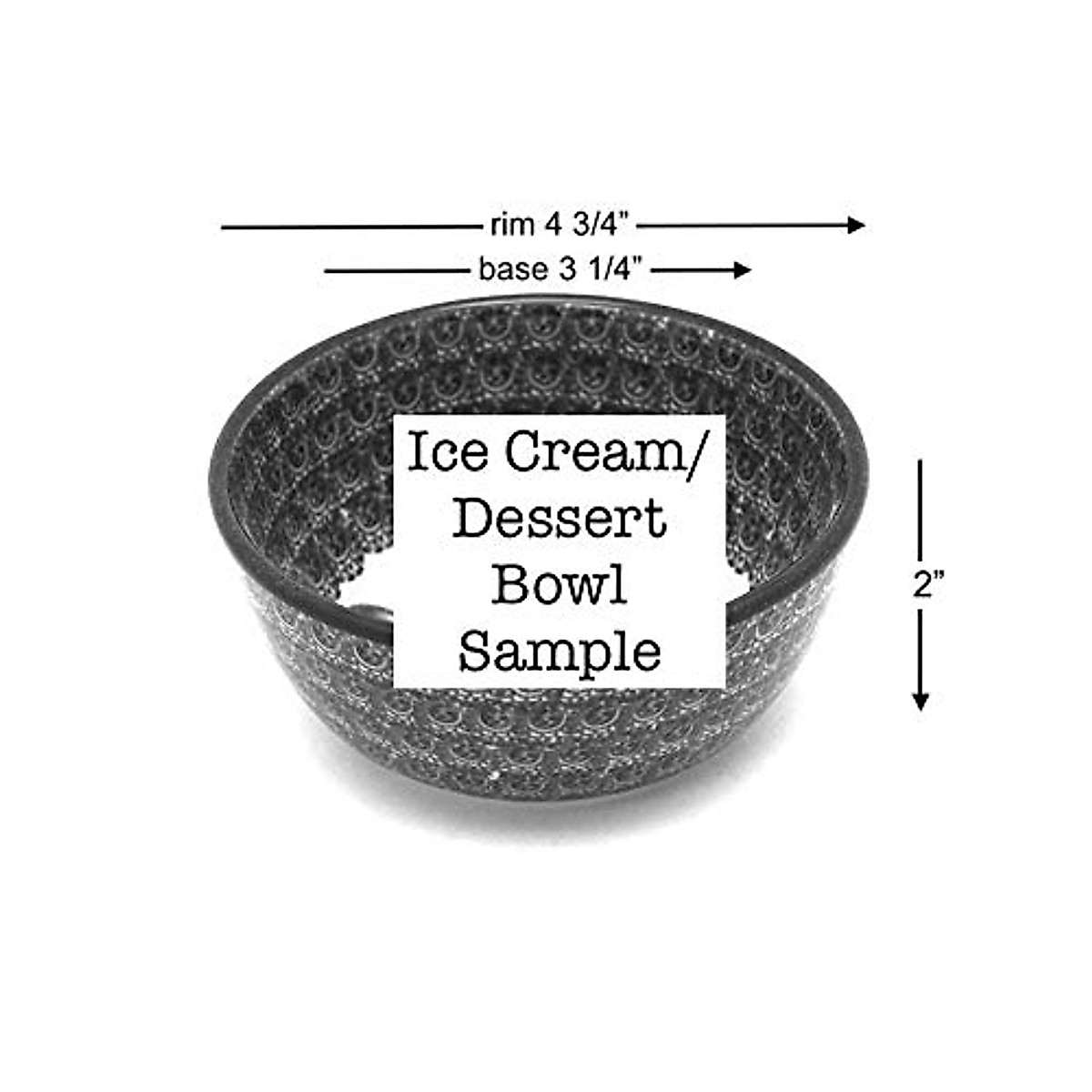 Polish Pottery Bowl - Ice Cream/Dessert - Peach Spring Daisy