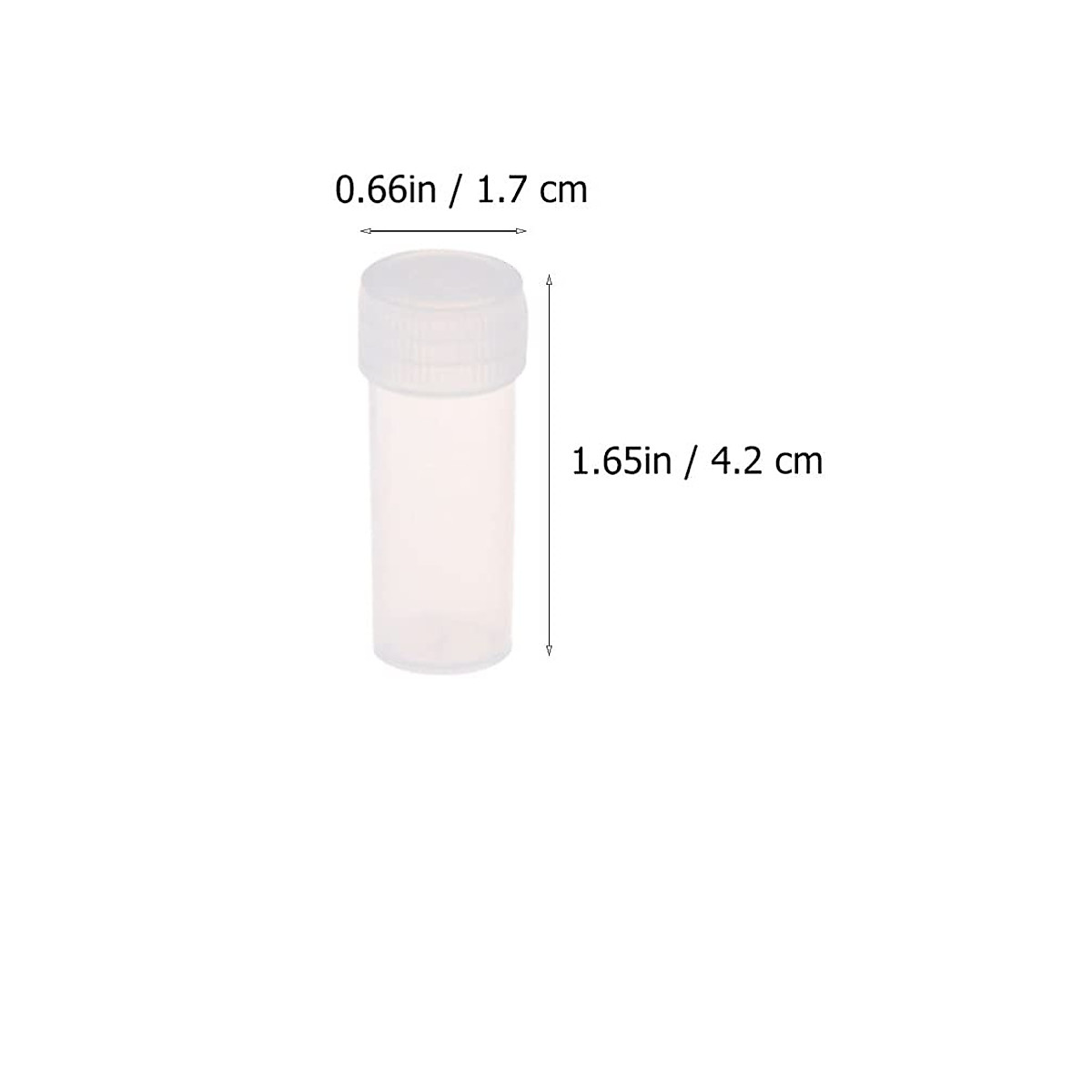 Hemobllo Medication Vials 5ml Plastic Bottles Small Vials Empty Sample Containers with Screw Caps Containers for All Your Pills, Tablets or Supplements (Transparent)