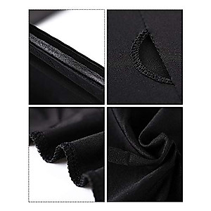 SATINIOR 4 Pieces UV Protection Cooling Shawl Sun Protection Arm Sleeves with Finger Hole(Black)