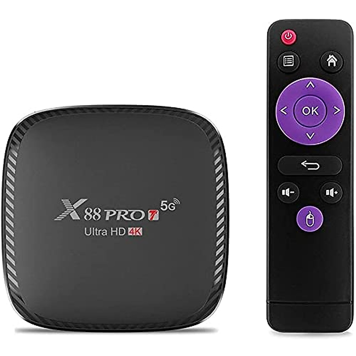 X88 PRO T 5G Android 10.0 TV Box 2GB RAM 16GB ROM Allwinner H313 Quad-Core 64bit with Dual-WiFi 2.4G/5.8 GHz Ultra HD 6K H.265 WiFi Home TV Box