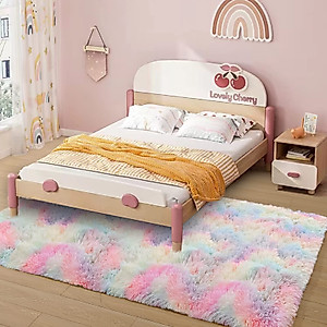 Zareas Cream White Area Rug for Living Room 5x8 Feet Fluffy Rug Shaggy Throw Rug for Bedroom Nursery Kids Playroom Dorm Indoor Modern Soft Large Fuzzy Plush Rug Furry Carpet Home Decor