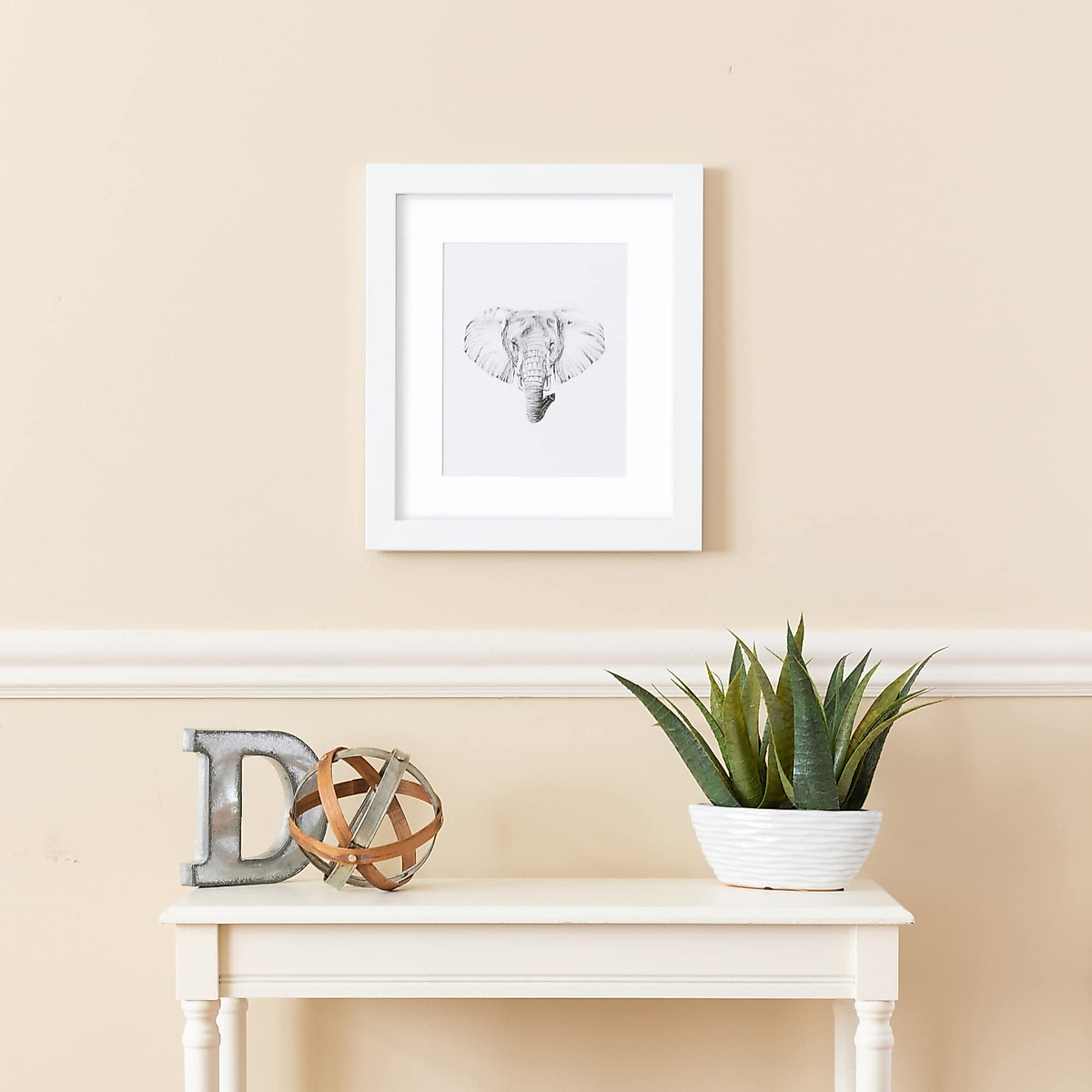 ArtToFrames 40x50 CM / 15.75x19.69 INCH White Picture Frame, This 1.25 Inch Custom MDF Poster Frame is White - Comes with Regular Glass and Corrugated Backing (CMWOMFRBW26074-40x50)