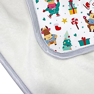 DreamBay Soft Throw Blanket for Couch Sofa Christmas Tree Cute Bull Lightweight Blanket Women Microfiber Blanket for Bed Office Camping Travel 50x60 inches