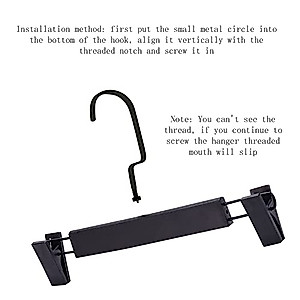 DETHUA 10 Pcs Clip Adjustable Multifunctional Plastic Pants Hangers Travel Laundry Hanging Clip for Shoe Hat Clothes Jeans