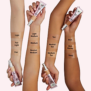 IT Cosmetics Your Skin But Better CC+ Cream Illumination, Neutral Tan (N) - Color Correcting Cream, Full-Coverage Foundation, Hydrating Serum & SPF 50+ Sunscreen - Radiant Finish - 1.08 fl oz