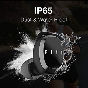 FIIL T1X TWS True Wireless Earbuds - Bluetooth 5.0, HiFi Stereo Bass, Noise-Cancelling, Sweatproof, Black