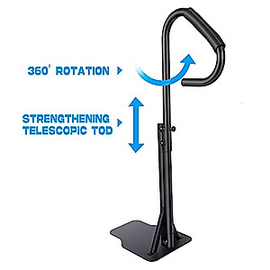 Ryan Spa Safety Handrail 57'' Hot Tub Handrail 600LBS Capacity Hot Rail, Spa Hand Railing with Slide-Under Base for Access Spa, tub