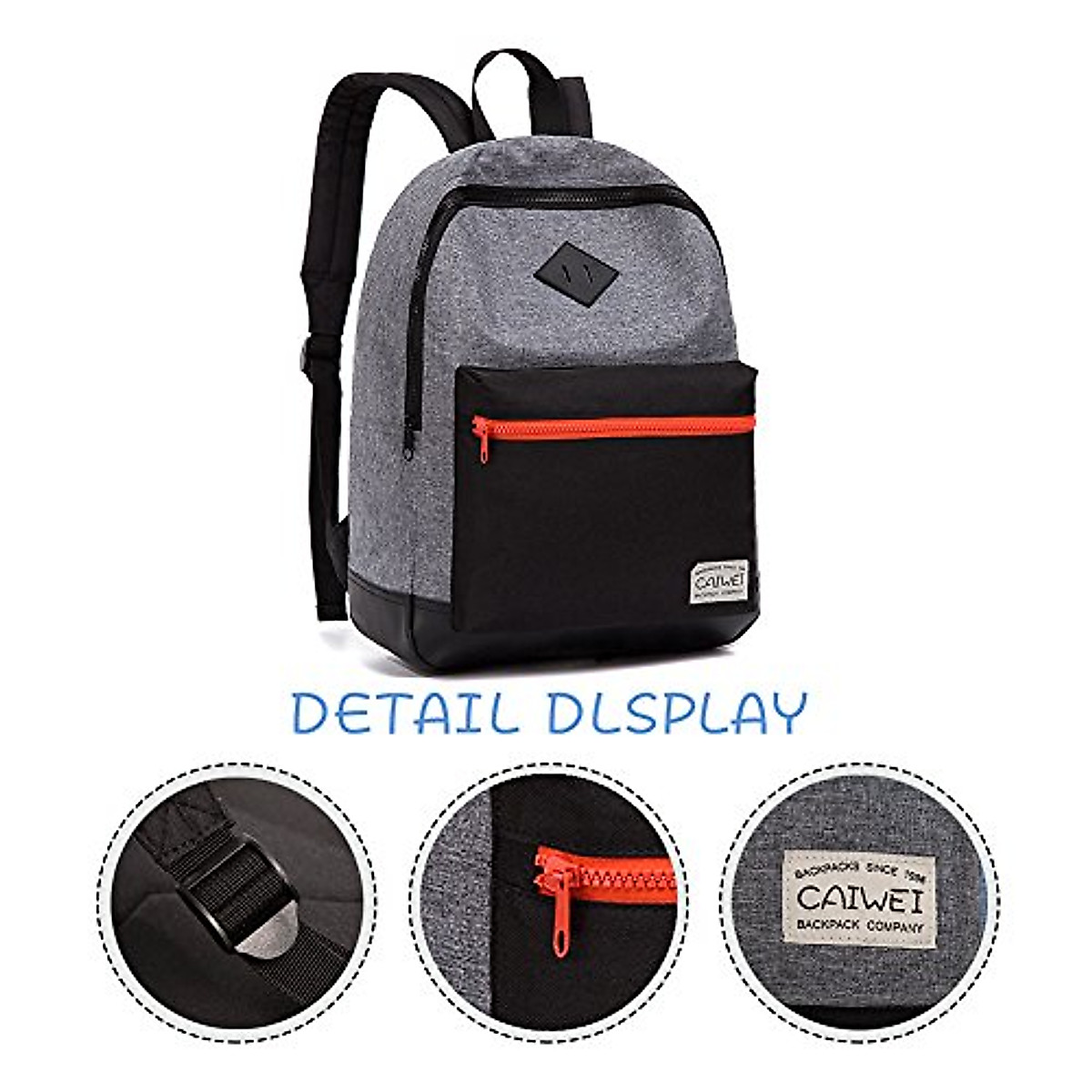 CAIWEI Fashion children's backpack (grey)