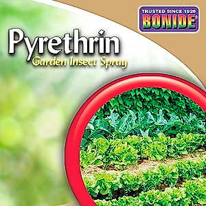 Bonide Pyrethrin Garden Insect Spray Concentrate, 8 oz Ready-to-Mix Fast Acting Insecticide for Outdoor Garden Use