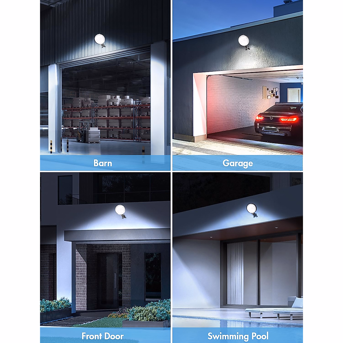 3 Pack Dusk to Dawn Outdoor Lighting, LED Barn Light with 150° Adjustable Photocell, 150W 20000LM 6500K Daylight Outdoor Lights, IP66 Waterproof Area Street Light for Farmhouse Barns Warehouse Yard