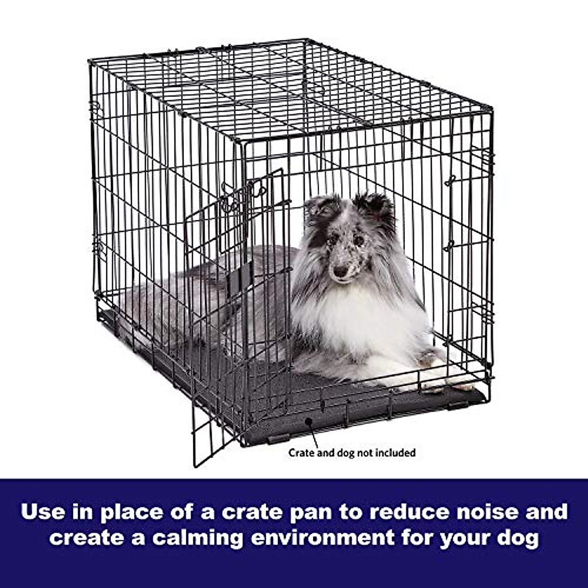 MidWest Homes for Pets MAT30 Cushioned Dog Crate Mat, Medium, Black