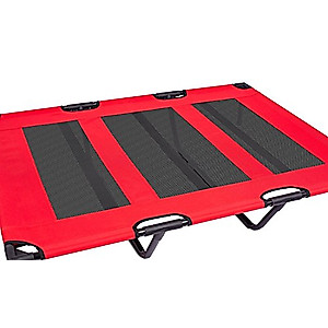Internet's Best Dog Cot - 48 x 36 - Elevated Dog Bed - Cool Breathable Mesh - Indoor or Outdoor Use - Large - Red