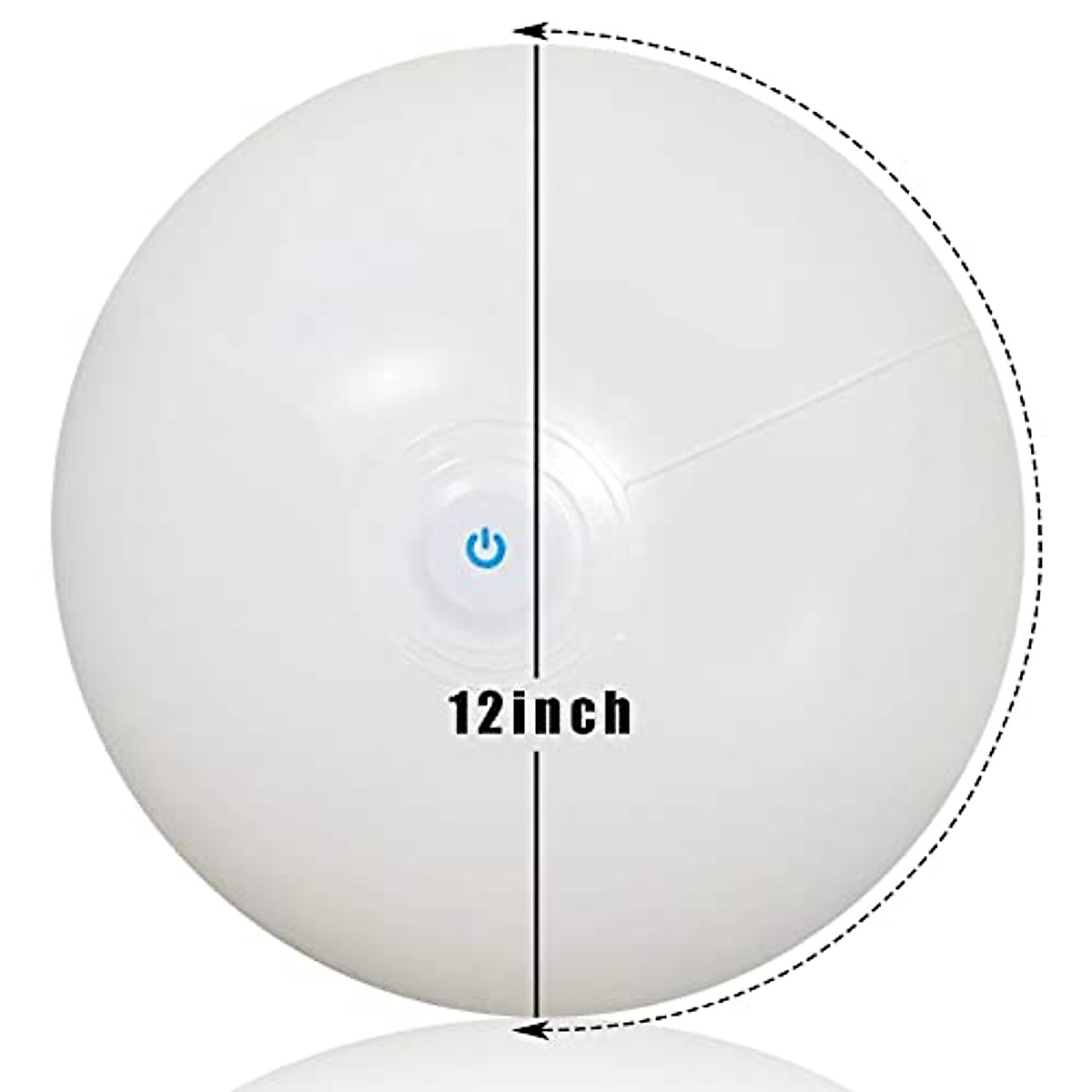 Maibiansm 4 Pack Floating Pool Lights, Inflatable LED Light Up Beach Balls for Kids, Waterproof Color Changing Led Glow Globe for Garden, Yard, Pool