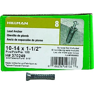 Hillman Fastener 370249 Lead Anchor, 10-14x1-1/2