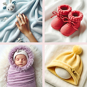 Barcelonetta | Minky Fabric | Plush, Super Soft, Cuddle | Solid Minky | by The Yard | 60" Wide | Baby Blanket, Change Station Cover, Pillow, Scarf, Beanie (White, 1 Yard)