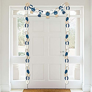 Big Dot of Happiness Happy Passover - 90 Chain Links and 30 Paper Tassels Decoration Kit - Pesach Jewish Holiday Party Paper Chains Garland - 21 feet