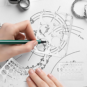 3pcs Circle Stencils for Drawing, 3 Sizes Round Circle Templates for Crafts Transparent Circle Drawing Tool Geometric Circle Ruler for Drafting Circle Tracers for Office Building Formwork