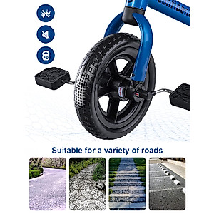 Ancaixin 3 in 1 Toddler Tricycles for 2-5 Years Old Boys and Girls with Detachable Pedal and Bell, Foldable Baby Balance Bike Riding Toys for 2+ Kids, Child Birthday Christmas New Year Gift Blue