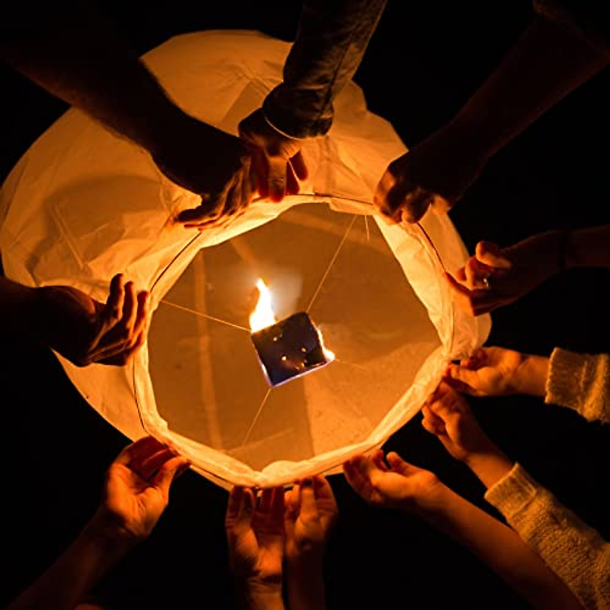 EXCEART 10 Pack Paper Lanterns Floating Wishing Paper Lanterns with Maker Pen for Weddings Party Celebration Event and Festival Chinese Lanterns to Release in Memorial Events