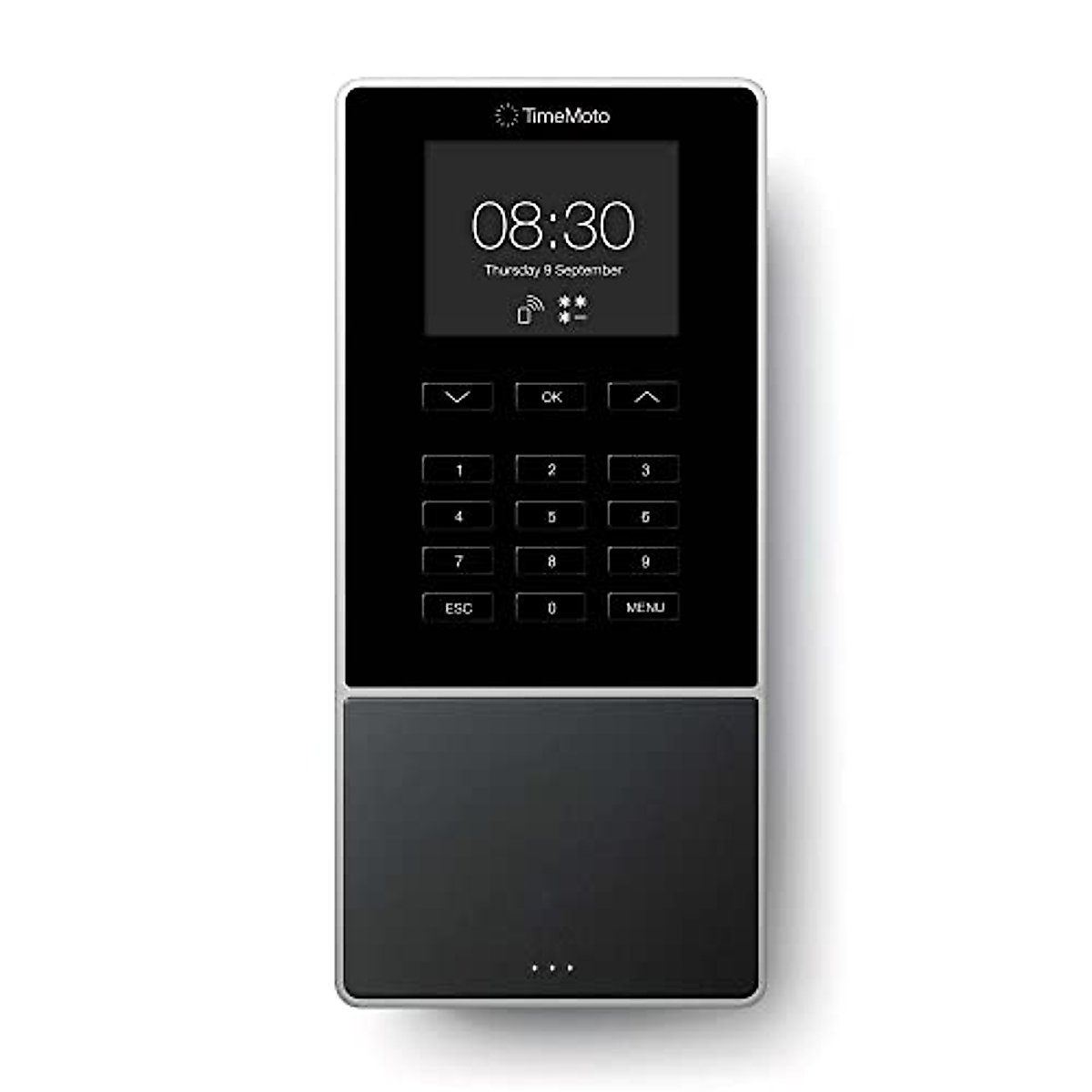TimeMoto TM–616 Employee Time Clock With RFID and PIN Punching, Office Time Card Machine For Up to 200 Users, Clocking, Scheduling, Timesheets, Reports, Wi-Fi, App for iOS/Android, 3-Year Warranty