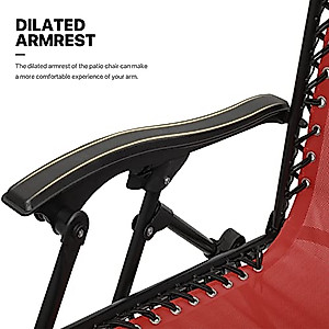 MoNiBloom Folding Beach Lounge Chair 2-Pack, Chaise Lounge with Pillow & Cup Holder, Portable Outside Patio Recliner for Poolside Beach Vacation, Maroon