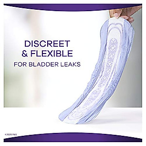 Always Discreet, Incontinence Pads for Women, Maximum, Long Length (Packaging May vary), Purple, 39 Count (Pack of 3)