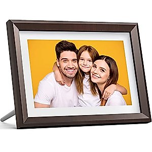 Dragon Touch Digital Picture Frame WiFi 10 inch IPS Touch Screen HD Display, 16GB Storage, Auto-Rotate, Share Photos via App, Email, Cloud - Classic 10