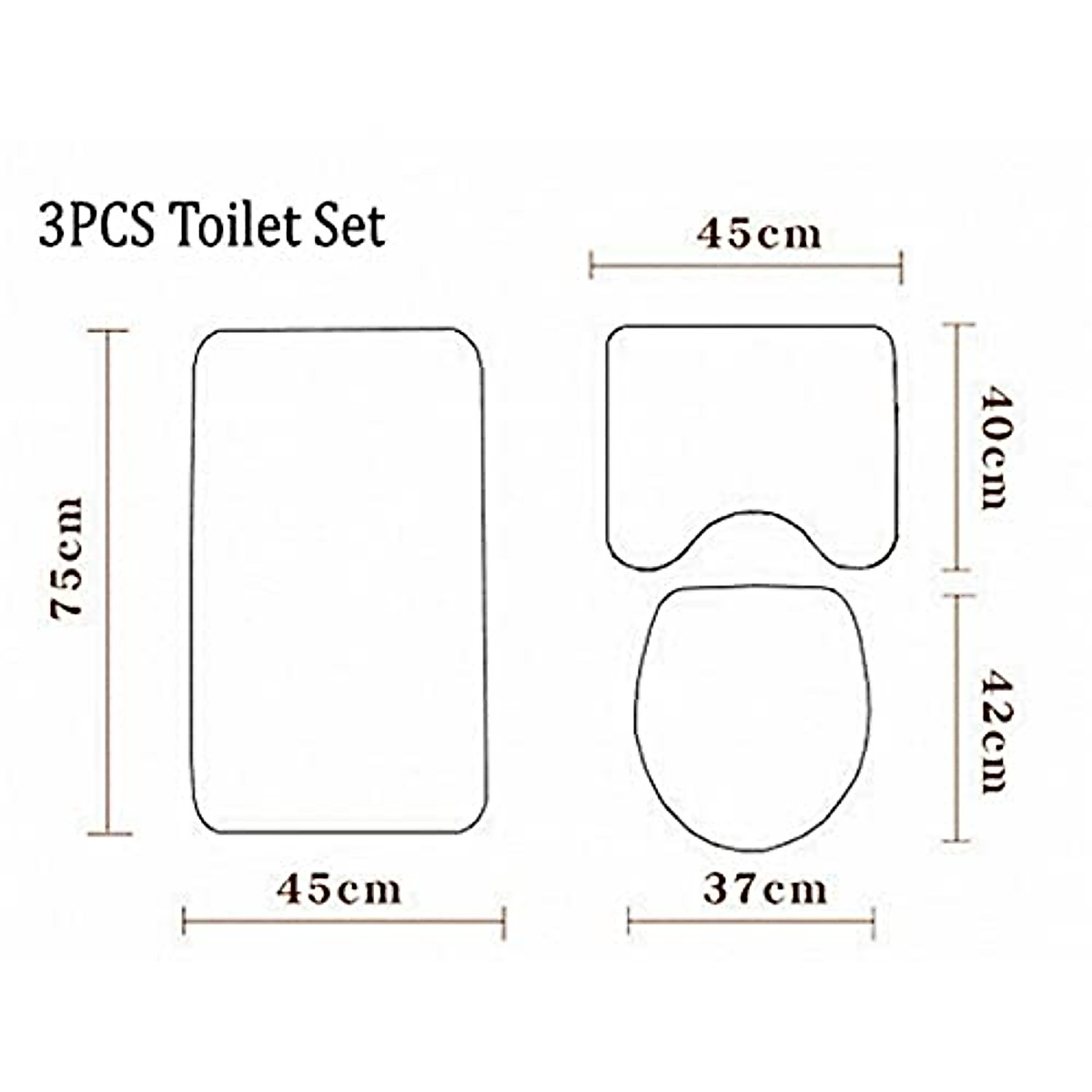 Superdada 4 Piece Demon Slayer Bath Set Shower Curtain Set with Non-Slip Rug, Toilet Lid Cover, Bath Mat and 12 Hooks, Waterproof Anime Shower Curtain Set for Bathroom 70'' x 70'' (Color:A)