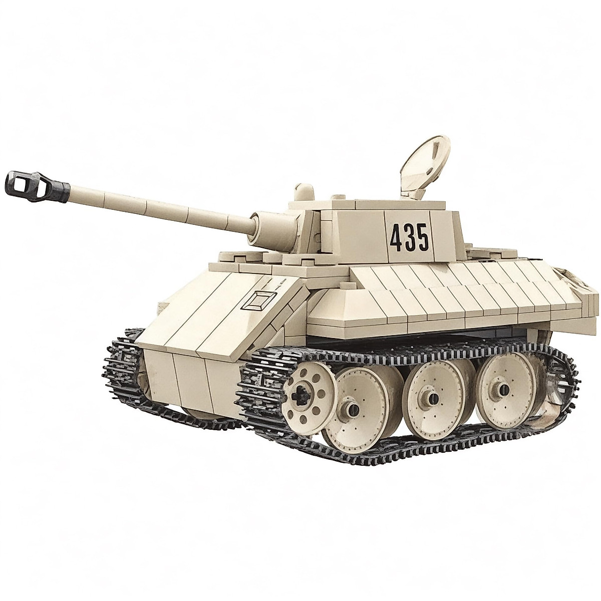 General Jim's Military Series WW2 Building Blocks Toy Set - German Army Leopard VK-1602 Reconnaissance Battle Tank Building Blocks Set