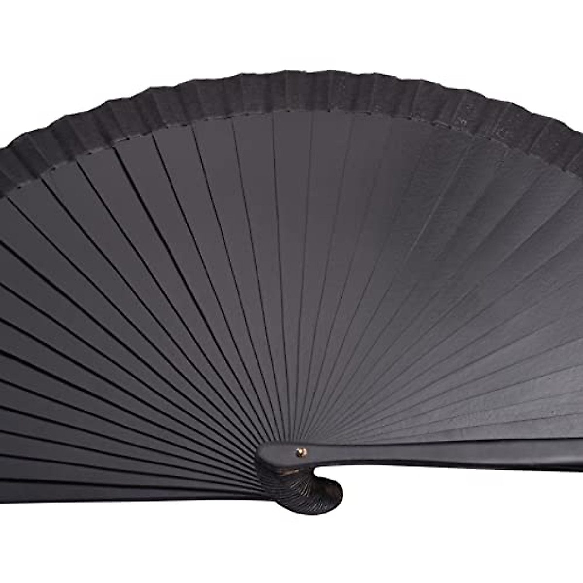 Spanish Folding Fan for Women Vintage Wooden Hand Fan for Dance Party Performance and Gift(Black)