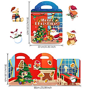 Christmas Reusable Sticker Book for Kids Christmas Theme Activity Books for Toddlers Busy Book Birthday Gifts Car Travel Toys