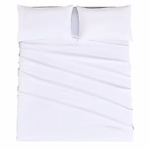 Mejoroom Full Size Sheet Sets - Hotel Luxury 1800 White Sheet - 16 Inch Deep Pocket Bed Sheets, Extra Soft Breathable Wrinkle Fade Stain Resistant Hypoallergenic - 4 Piece (Full, White)