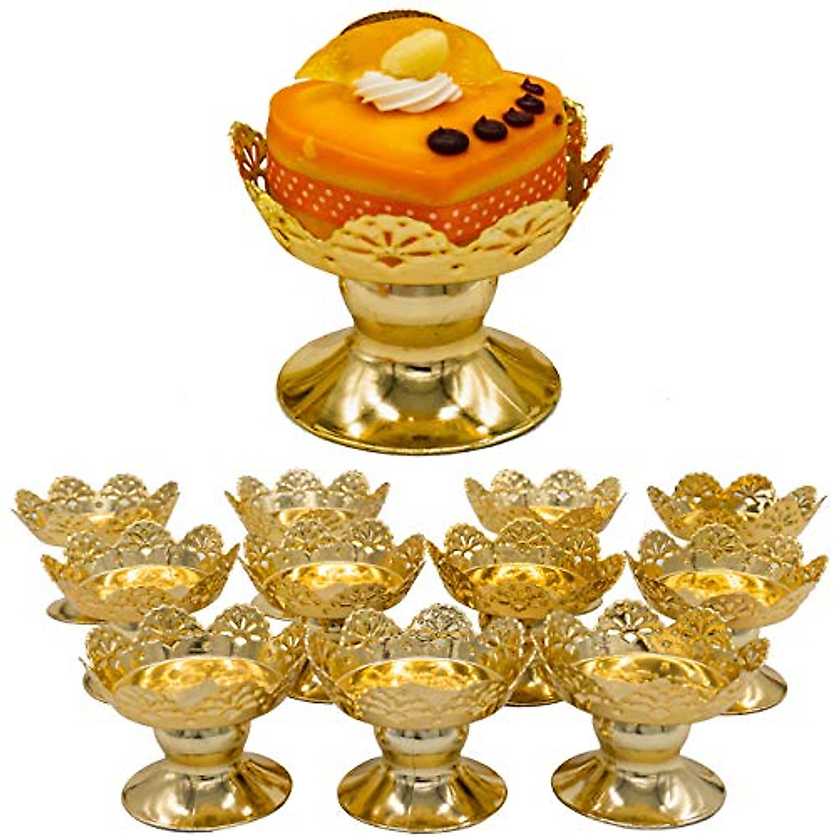 Cupcake and Dessert Stand, Gold, Standard Size (12 pcs)